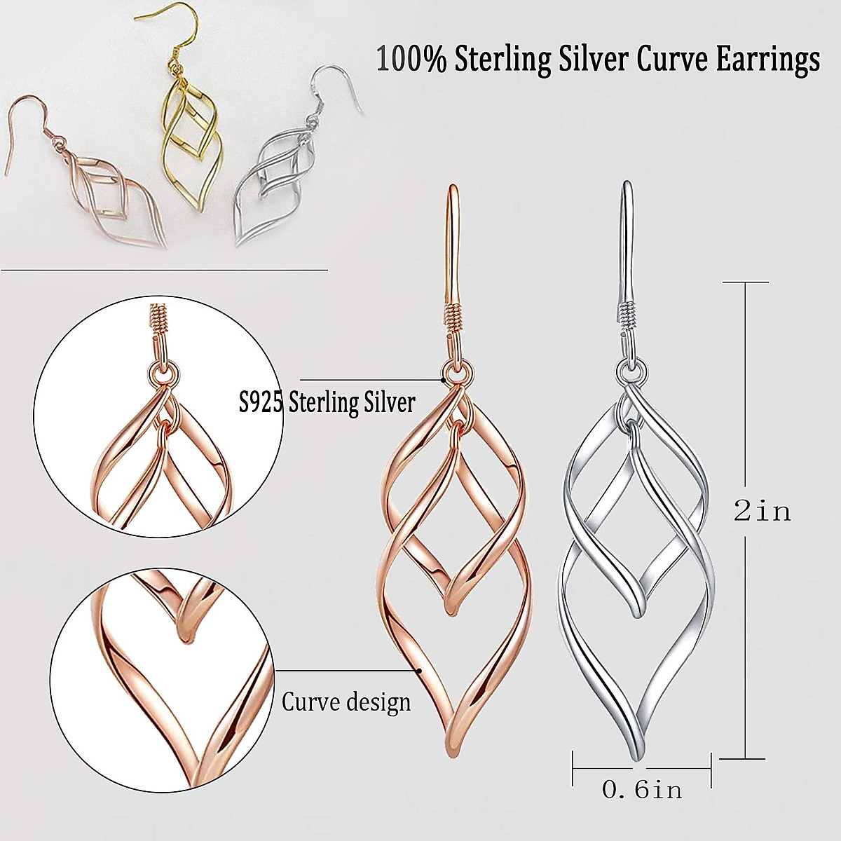 18K Gold Plated Earrings For Women Hypoallergenic Gold Earrings Gold Statement Earrings for Women Trendy Fashion Gold Jewelry Gifts Above 12 Years Old（Gold）