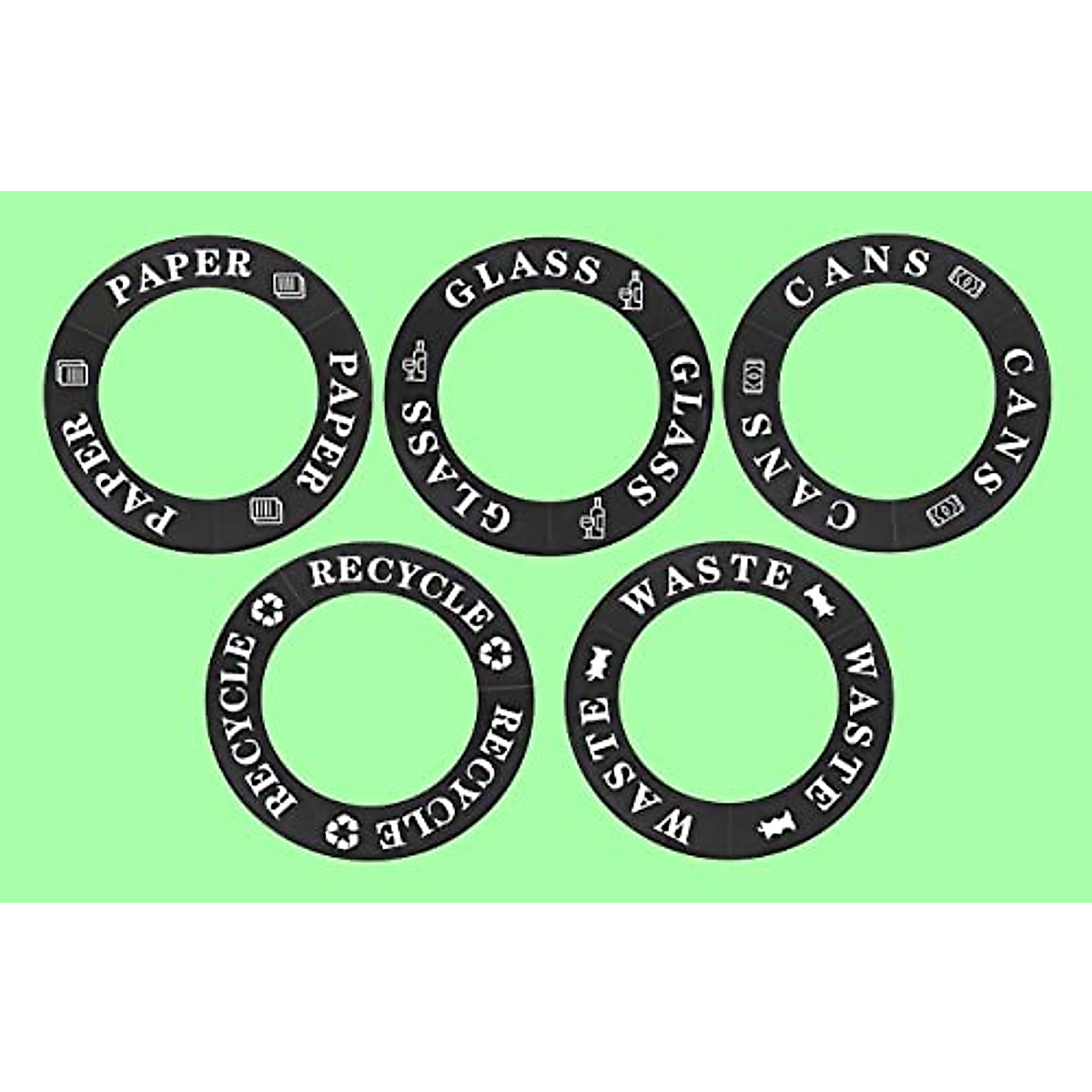 Alpine Industries AdirPro Recycling Center 28 Gallons - Durable Corrugated Plastic Waste/Trash Organizer Ideal for Kitchen Office Hospital (3 Bins)