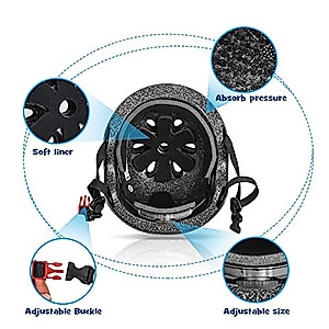 JBM Youth & Adult Full Protective Gear Set, Multi-Sport Helmet, Knee Pads and Elbow Pads with Wrist Guards, Full Protection