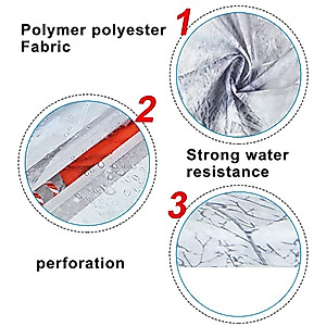 4 Pcs Merry Christmas Shower Curtain Sets with Non-Slip Bathroom Rugs, Toilet Lid Cover and Bath Mat, Santa Claus Shower Curtain with 12 Hooks, Christmas Bathroom Sets with Shower Curtain and Rugs