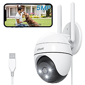 ieGeek Security Camera Outdoor with Spotlight 1080P HD Full Color Night Vision Video Surveillance Camera, Wireless WiFi Smart Home Cameras 360°PTZ with Motion Detection, Alerts, 2 Way Audio, IP65…
