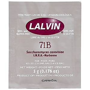 Lalvin 71B Wine Yeast (10 Pack) - Make Wine Cider Mead Kombucha At Home - 5 g Sachets - Saccharomyces cerevisiae - Sold by CAPYBARA Distributors Inc.