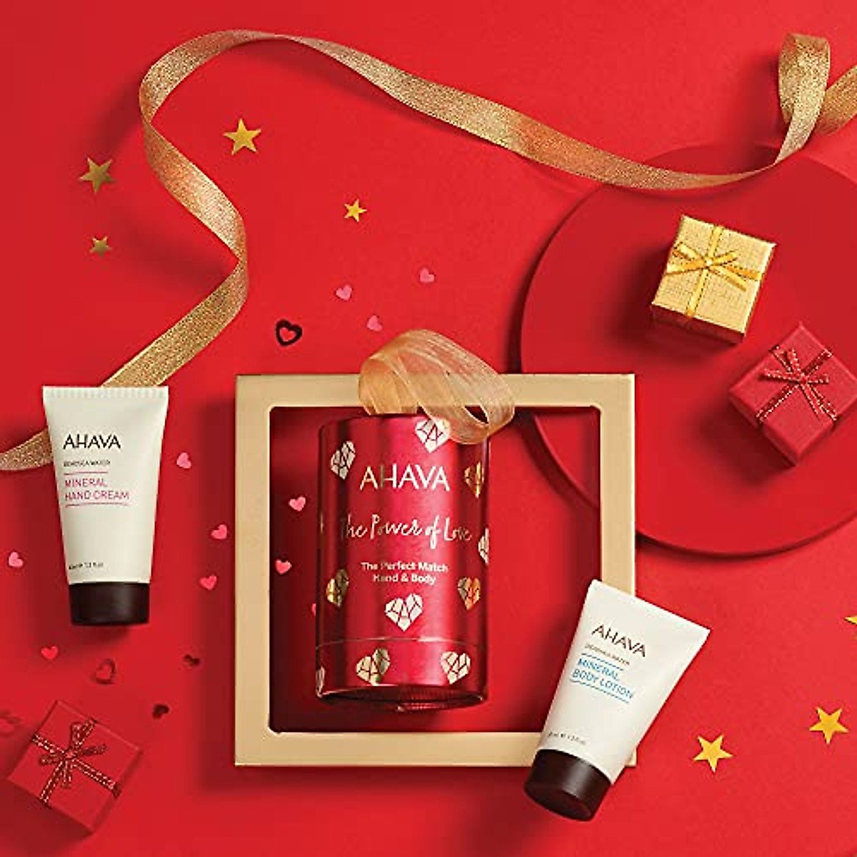 AHAVA The Perfect Match, Ahava Mineral Hand Cream & Body Body Lotion 2 x 40 ml, 1.3 fl. oz.