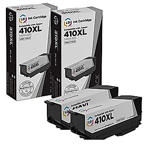 LD Remanufactured Ink Cartridge Replacement for Epson 410 410XL T410XL020 High Yield (Black, 2-Pack)