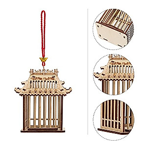Balacoo Wooden Insect House Grasshopper Cage Bug Habitat Box Insect Critter Cages Garden Hanging Insert Cage for Grasshopper Crickets Insect Light Brown 1