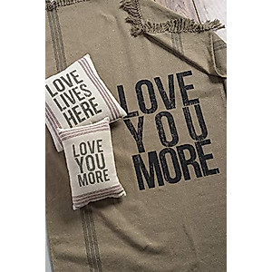 Primitives by Kathy 18293 Striped Pillow, 10" x 15.5", Love You More