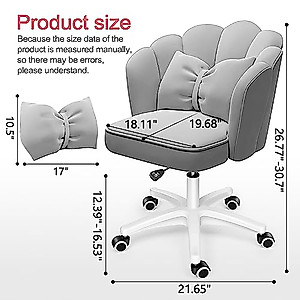 Office Chair Cute Petal Desk Chair, Modern Fabric Home Butterfly Chairs Height Adjustable Chair Makeup Chairs Computer Chairs