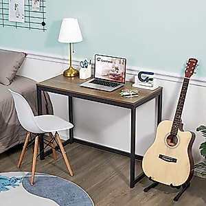 GreenForest Computer Desk for Small Space Modern Home Office Computer Desk 40 Inch Simple PC Laptop Study Table Workstation, Brown