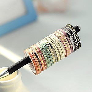 Agutape 48 Rolls Washi Tape Set,Foil Gold Skinny Decorative Masking Washi Tape,3MM Wide DIY Masking Tape