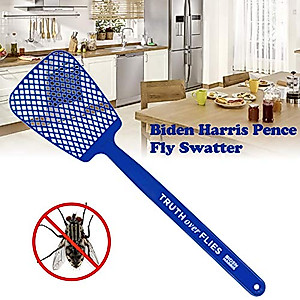 leveraYo Biden Harris Pence Fly Swatter, Durable Practical Tool with Non-Slip Holed Handle Swatter, Home Office Daily Portable Fly Swatter Home Office Car Room Portable Garden Yard