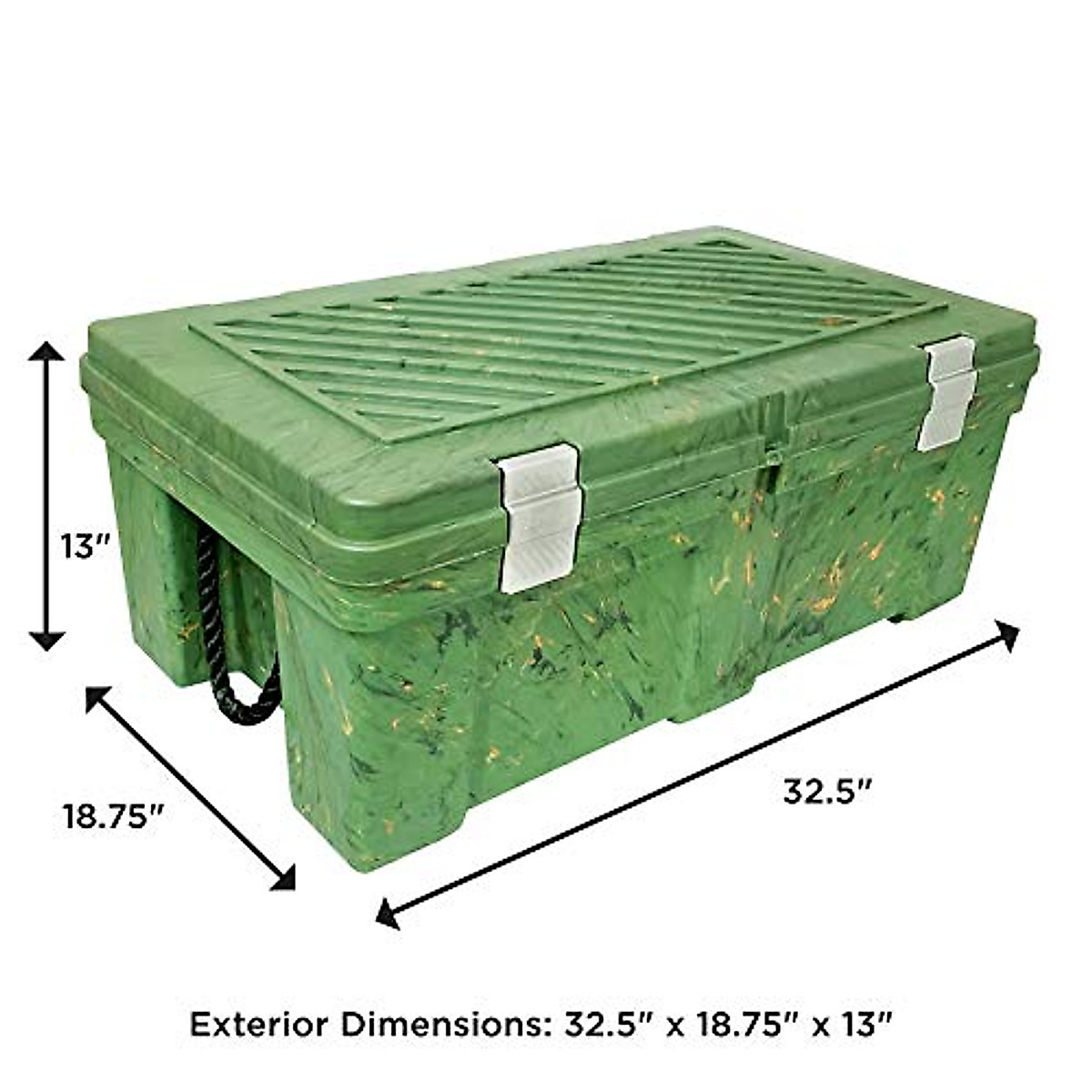 HOMZ Foot Locker Storage Container, Green Camo