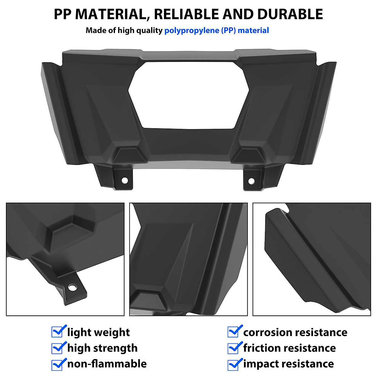 SAUTVS Winch Cover Kit for RZR, Waterproof Silt Proof Front Winch Cover for Polaris RZR XP/XP 4 1000 Turbo Trail 2019-2023 Accessories (Replace #2884118)