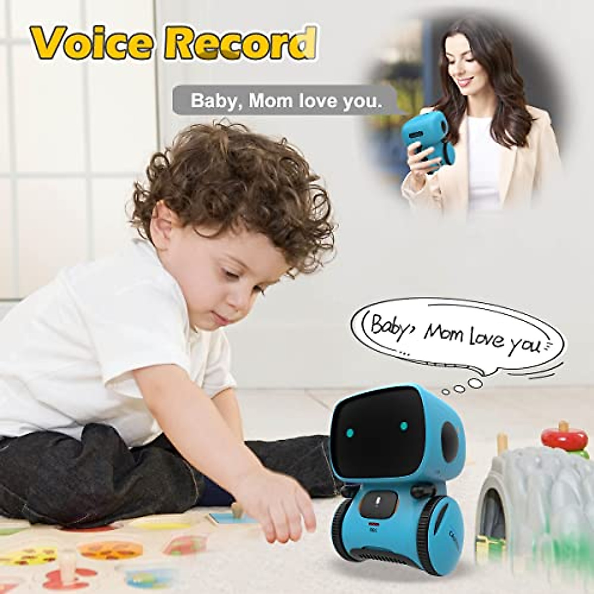 KaeKid Robots for Kids, Interactive Smart Robotic with Touch Sensor, Voice Control, Speech Recognition, Singing, Dancing, Repeating and Recording, Robot Toy for 3 4 5 6 7 8 Year Old Boys Girls