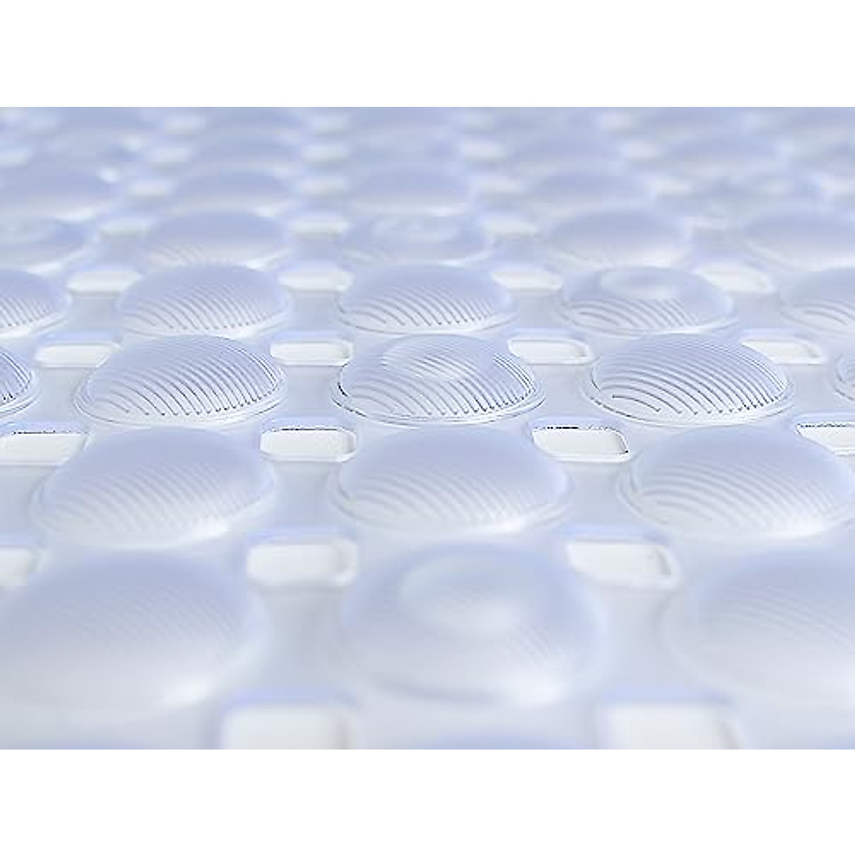Splash Home Poz Bathtub Mat Non-Slip, Shower Mat with 86 Suction Cups and Drain Holes Bath Mat for Tub, 26.5 L x 14.25 W Inches, Machine Washable, PVC - Clear