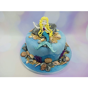 Katy Sue Mermaid Silicone Mold for Cake Decorating, Crafts, Cupcakes, Sugarcraft, Candies, Chocolate, Card Making and Clay, Food Safe Approved, Made in The UK