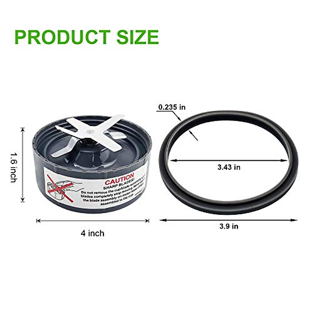 Replacement Extractor Blade, Fit for NutriBullet 600w / 900w Pro Extractor Blade Series with Silicone Rubber Gaskets Seal O Ring for NutriBullet Blender Blade Replacement Parts