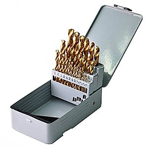 29PCS Drill Bit Set HSS Titanium Multi Bits Twist Metal Tools 135 Split Point