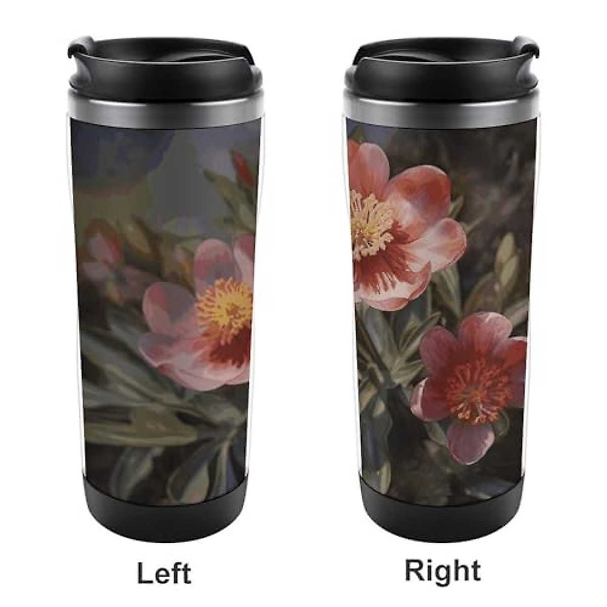 GHENBLT Spring Flower Coffee Travel Mug 12 Oz Coffee Mug Tumbler Coffee Tumbler Travel Coffee Mug Stainless Steel Water Bottles Insulated Water Bottle Travel Mug Travel Coffee Tumbler