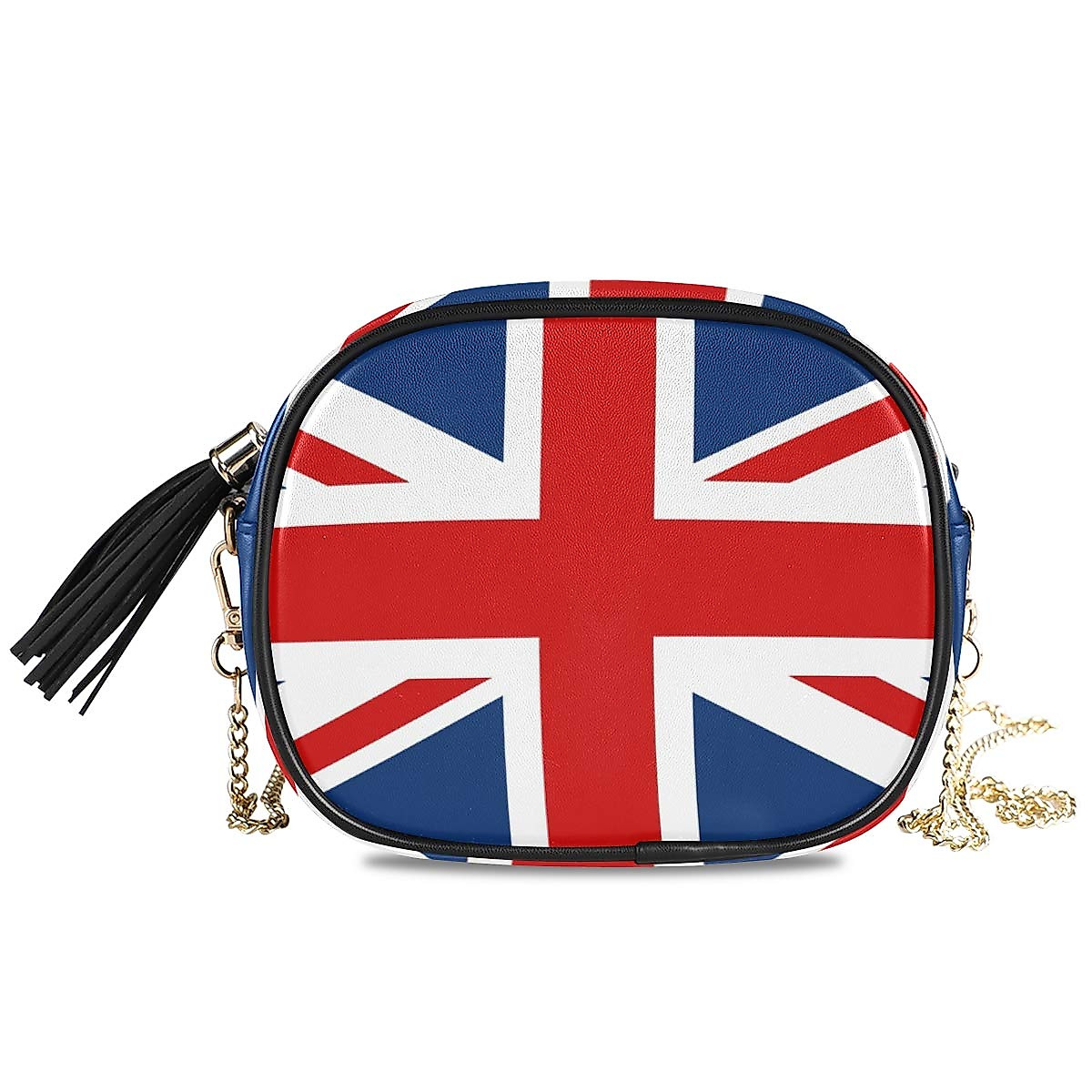 ALAZA PU Leather Small Crossbody Bag Purse Wallet UK British Flag Cell Phone Bags with Adjustable Chain Strap & Multi Pocket