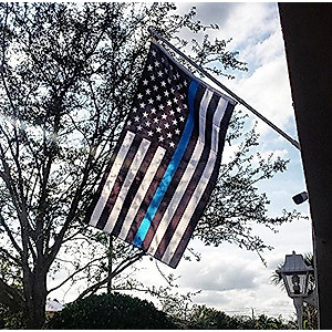 Pointview Flags Thin Blue Line American Flag - 3 by 5 Foot Flag with Grommets