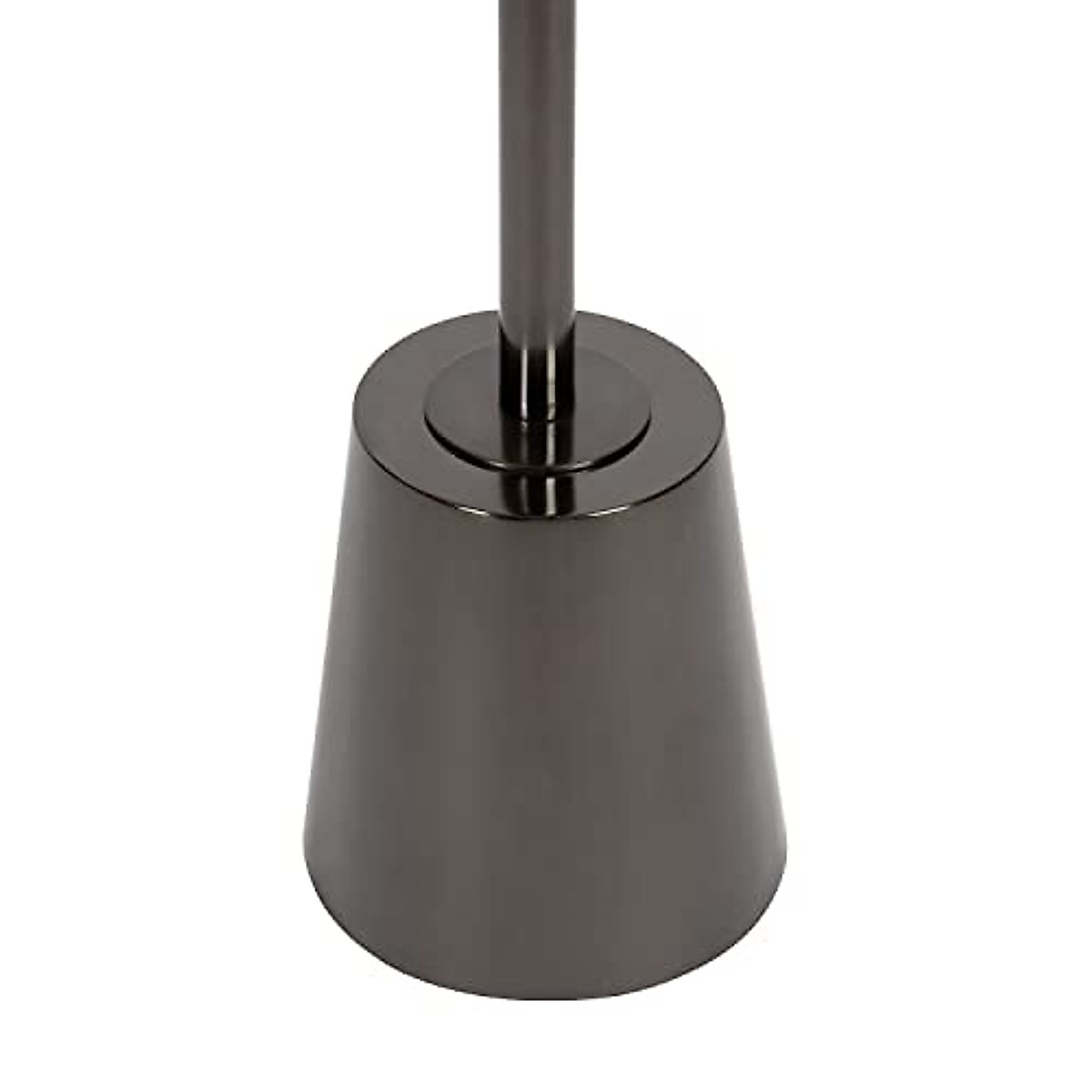 Kate and Laurel Tira Round Side Table, 14 x 14 x 24, White and Gray, Decorative Pedestal Style End Table for Use as a Bedroom Nightstand or Living Room Accent