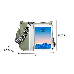 Women Fashion Tote Bag Shoulder Bag Purse PU Leather Crossbody Bag Hobo Handbag Large Capacity Leopard Strap