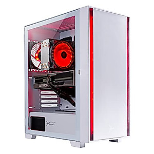 Skytech Gaming Shiva Gaming PC Desktop – AMD Ryzen 5 7600X 4.7 GHz, NVIDIA RTX 4060, 1TB NVME SSD, 32GB DDR5 RAM RGB, 600W Gold PSU, 11AC Wi-Fi, Windows 11 Home 64-bit,White