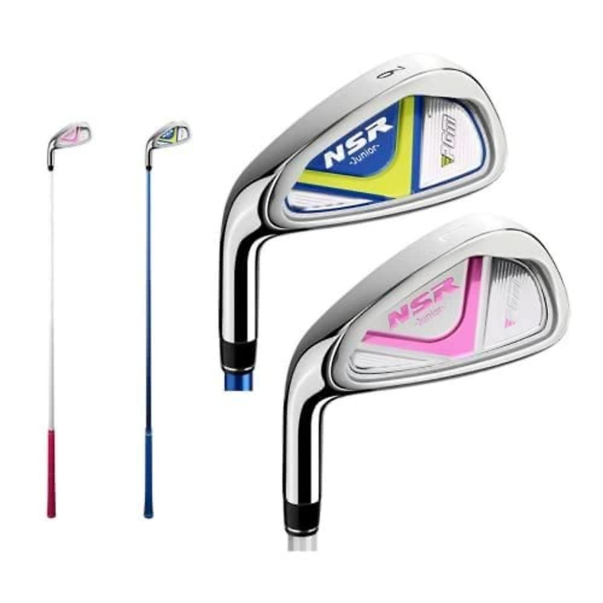 #7#9 Junior Golf Club Irons, Left Handed Kids Golf Clubs, Boys Girls Golf Irons (Blue,#7 (5-8 Y))