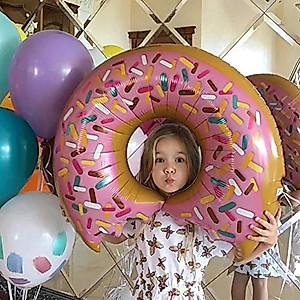 6 Pcs Foil Balloon Kids Cartoon Ice Cream Donut Candy Shaped Foil Mylar Balloons Birthday Party Decoration Cake Shop Inflatable Balloon for Birthday Baby Shower Party Decorations Supplies