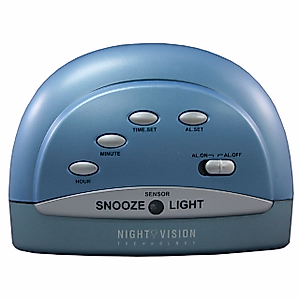 Equity by La Crosse Super Glow Backlight 30330 Digital Alarm Clock with Night Vision Technology, Blue, 4.75