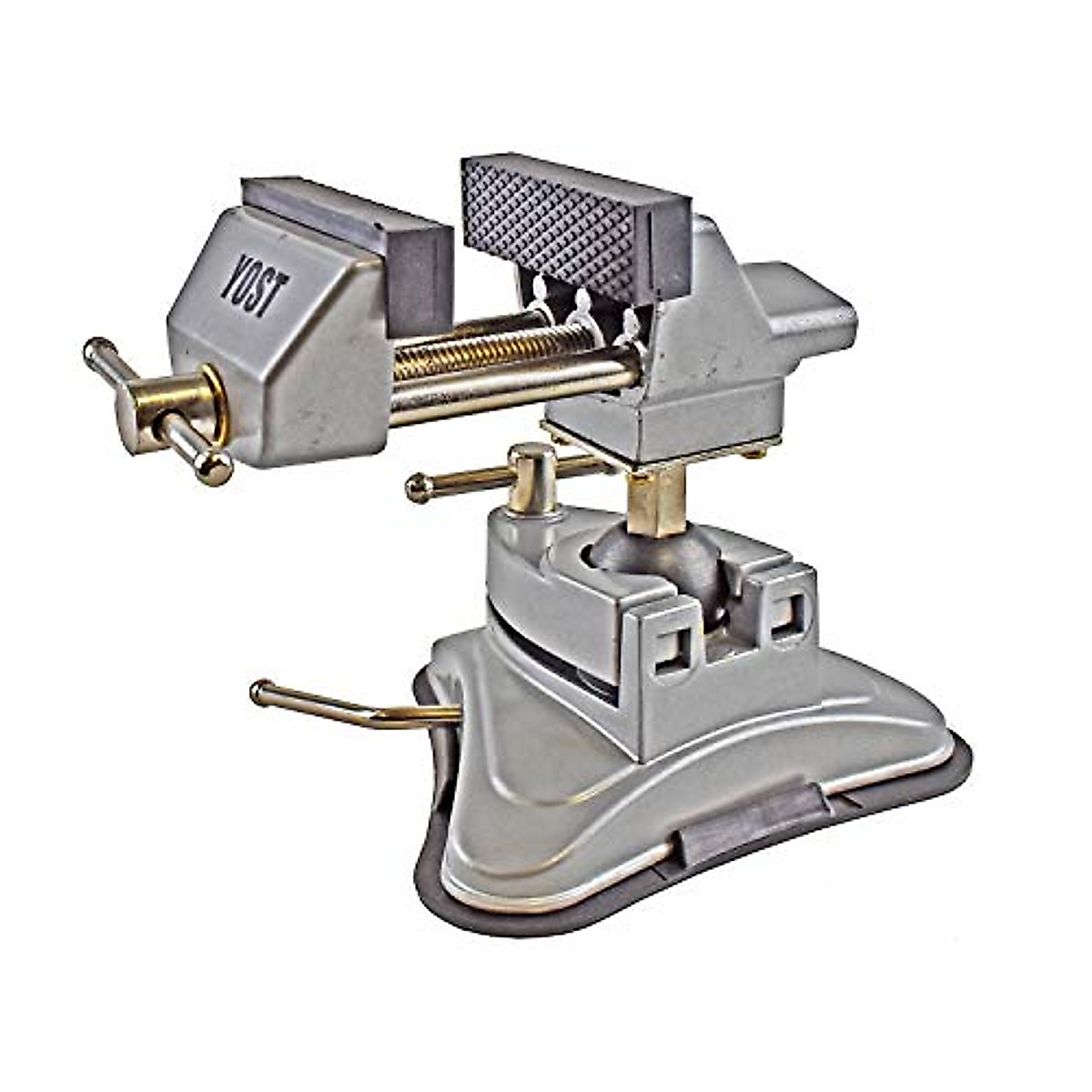 Yost Tools Yost V-275 Portable Vacuum Base Vise, Pivots Multi-Angle, 2.75” Jaw Width, (1 Pack), Silver