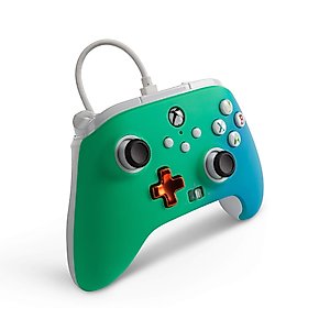 PowerA Enhanced Wired Controller for Xbox Series X|S - Seafoam Fade, gamepad, wired video game controller, gaming controller, Xbox Series X|S