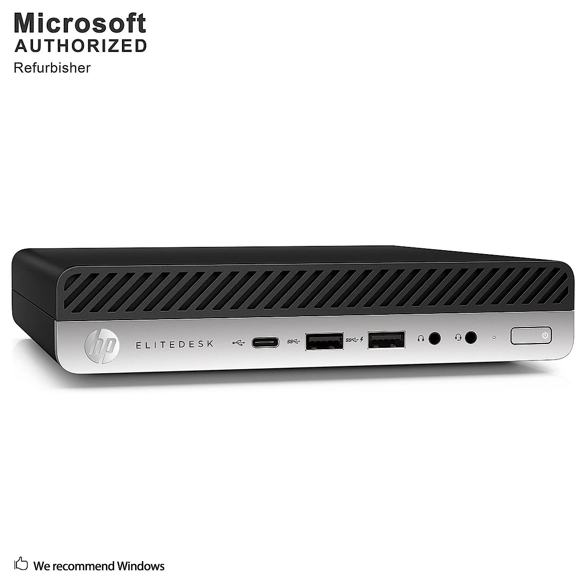 HP EliteDesk 800 G5 Mini High Performance Desktop Computer, Intel Six Core i5-9500T up to 3.7GHz, 16G DDR4, M.2 256G SSD, WiFi, BT, 4K Support, DP, Windows 10 Pro 64 English/Spanish/French(Renewed)