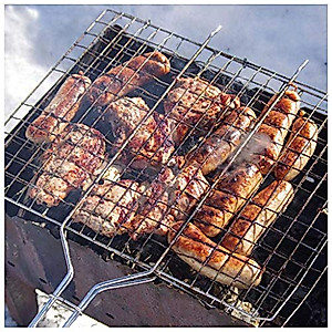 5 Pcs Kabob Grilling Baskets Set Kebab Grilling Baskets Nonstick Fish Grill Basket Rack Stainless Steel BBQ Tool Grilling Accessories for Fish Vegetable Steak Shrimp Veggies Kabob Barbecue Skewers