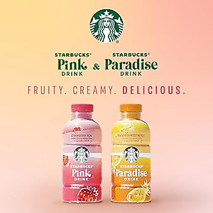 Starbucks Pink & Paradise Drink, 2 Flavor Variety Pack, Coconut Milk, 14oz Bottles (12 Pack)