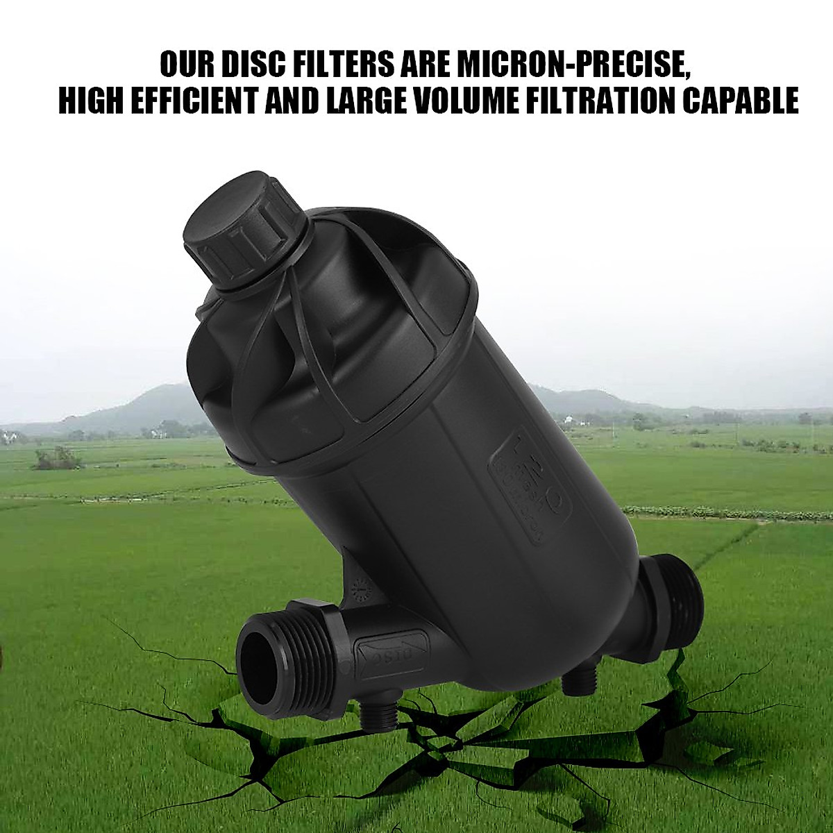 DEWIN Drip Irrigation Filter - 1'' Water Filter Disc Filter, 120 Mesh 130 Micron Level Drip Irrigation Accessory for Agriculture Garden Lawn Watering