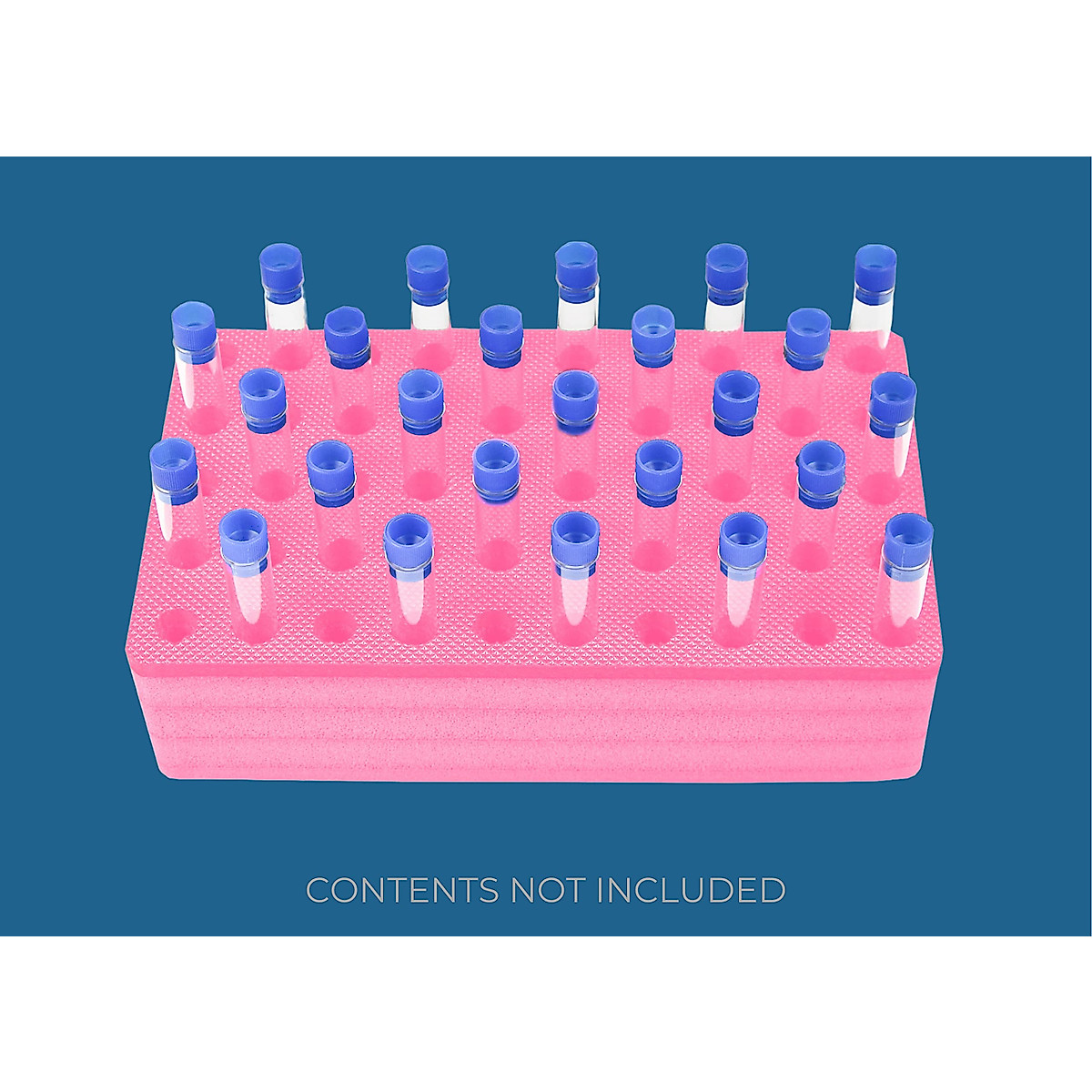 Polar Whale 10 Test Tube Racks Pink Foam Storage Rack Organizer Stand Transport Holds 50 Tubes Each Fits up to 12mm Diameter Tubes