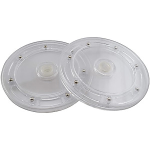 SDTC Tech 2 Pack 4 Inch Lazy Susan Turntable Organizer 360 Degree Rotating Swivels Round Clear Acrylic Turntable Holder for Kitchen Corner Cabinets, Spice Rack, Table Cake Decorating, etc