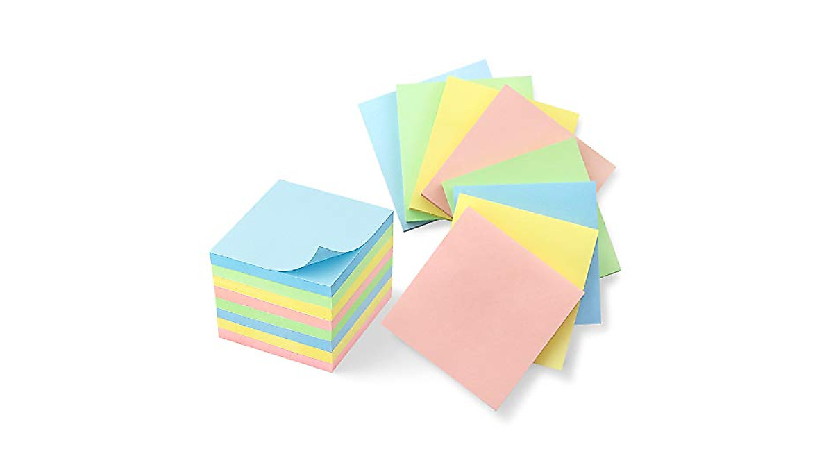Sticky Notes 3x3 Pastel Colors - Strong Adhesive Pack