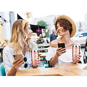 PERFECCAL Gifts for Coworker - 20 Oz Insulated Tumbler, Going Away Gift Farewell Gift, Leaving Cup for Colleague Boss Co-worker Friends (rose gold)