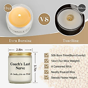 Coaches Gifts - Thank You Gifts for Coach - Funny Coach Gifts for Women Men - Coach's Last Nerve Candle Gift for Cheer Coach Swim Basketball Baseball Football Soccer Gymnastics - Cool Coach Present