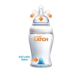 Munchkin Latch BPA-Free Baby Bottle, 8 Ounce, 2 Pack