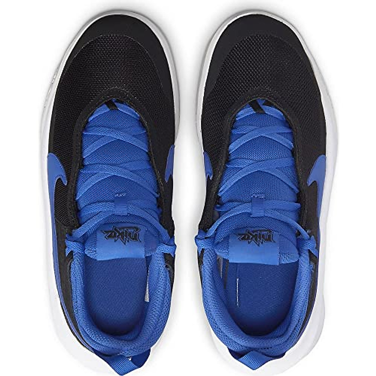 Nike Kid's Team Hustle D10 GS Basketball Shoe, Black/Game Royal-photon Dust, 7 Big Kid