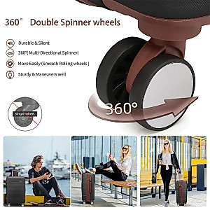 Lulusail Luggage Sets 6 Piece with two Cosmetic Case, Expandable(Only 28 & 24") Hardside Luggage with 360° Spinner Wheels, Durable Luggage Set Clearance For Women Men, Black