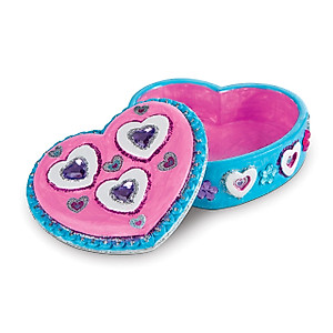 Melissa & Doug Created by Me! Favorite Things Craft Kits Set: Decorate-Your-Own Flower and Heart Treasure Boxes and Butterfly Bank