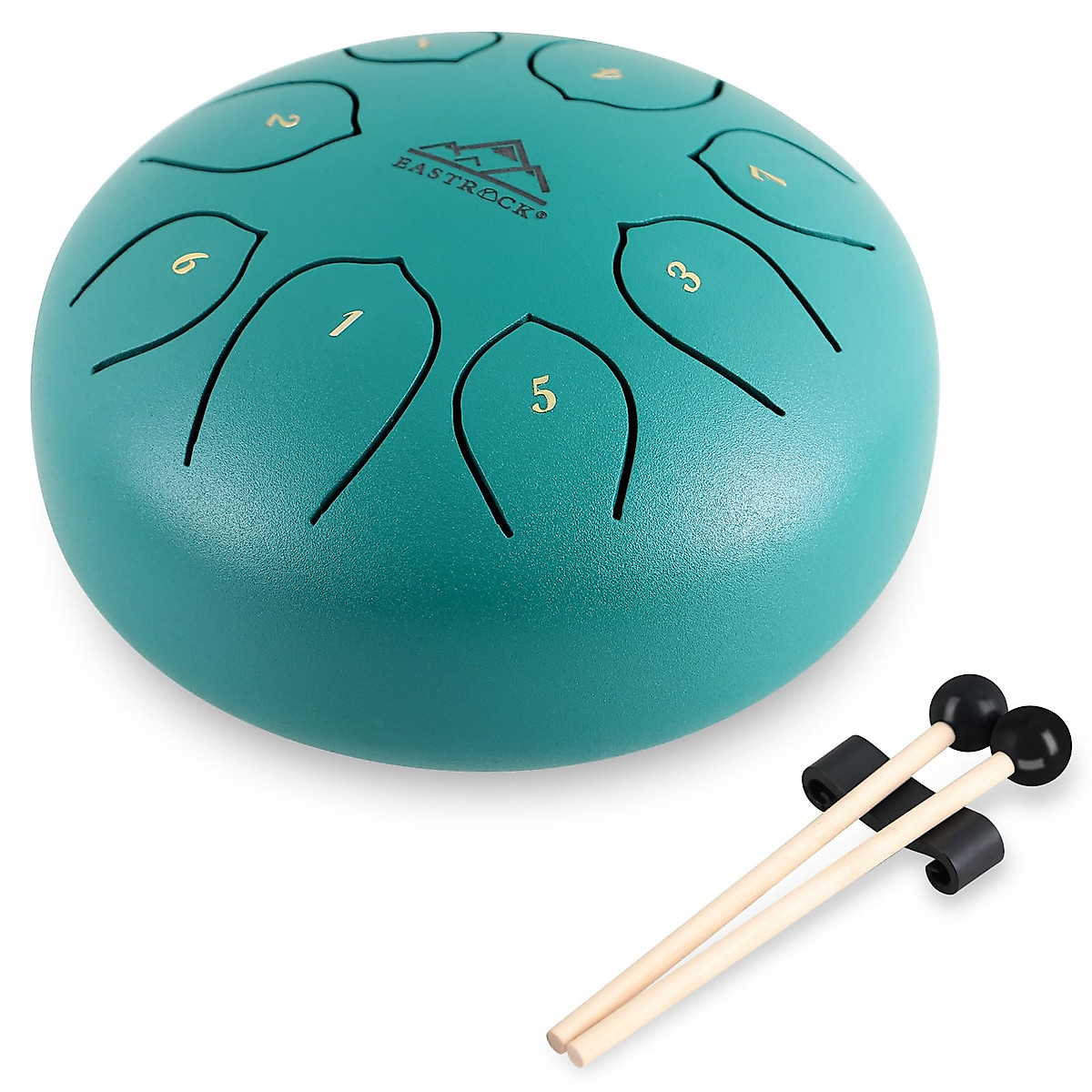 EASTROCK Steel Tongue Drum for Kids 6 Inches 8 Notes Steel Drum Tongue Drum Handpan Drum C Key with Travel Bag,Meditation Entertainment Yoga,Mallets,and Music Book (Green)