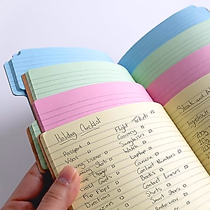 Suck UK | Tabbed Notebook | A5 Notebook Study Notebook | Project Note Pad & Project Planner Notebook | Work Journal | Colored Paper Notebook With Tabs | Divider Tab Notebook | Study Essentials | Kraft