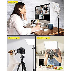 RALENO Led Video Light, Built-in 4000mAh*2 Battery 3200-5600K CRI95+ 0-100% Brightness Adjustment on Camera Light, for Vlog Lighting Video Conference YouTube Studio Photography