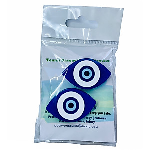 Luckyones Evil Eye, Lucky Eye Vibration DAMPENER/Shock Absorber - Set of 2 - Tennis OR Badminton. Great Gift!