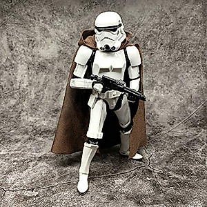 SSbeauty M 1:12 Scale Fabric Cape Cloak with Hat for 6 inch 1/12 Action Figure Clothes (Brown Cloak)